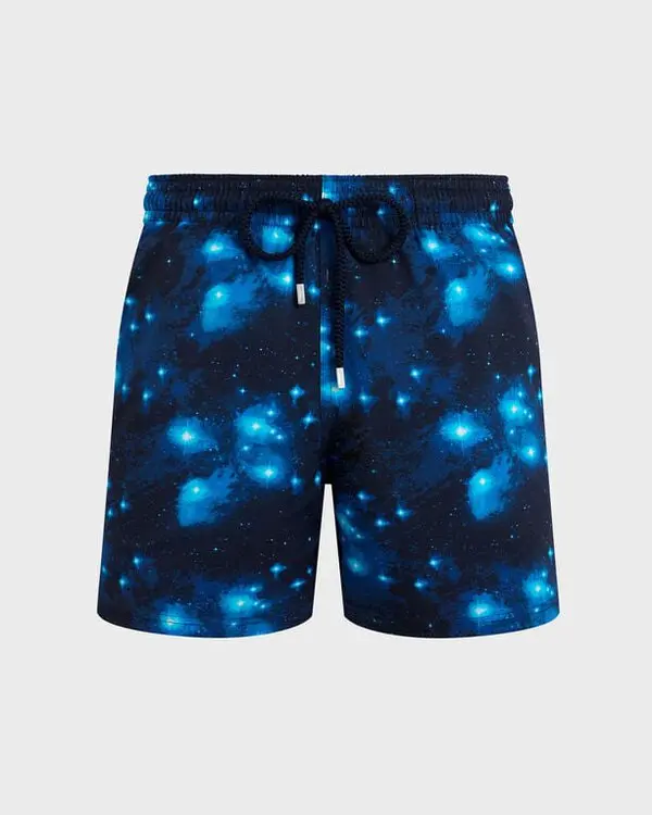 Vilebrequin Pégase Moorise Stretch Short Swim Trunks - Blue