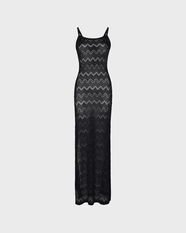 Vilebrequin Long Mesh Dress - Black
