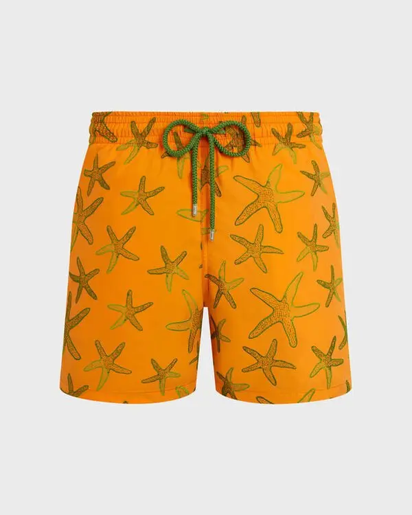 Vilebrequin Mistral Embroidered Swim Shorts - Orange