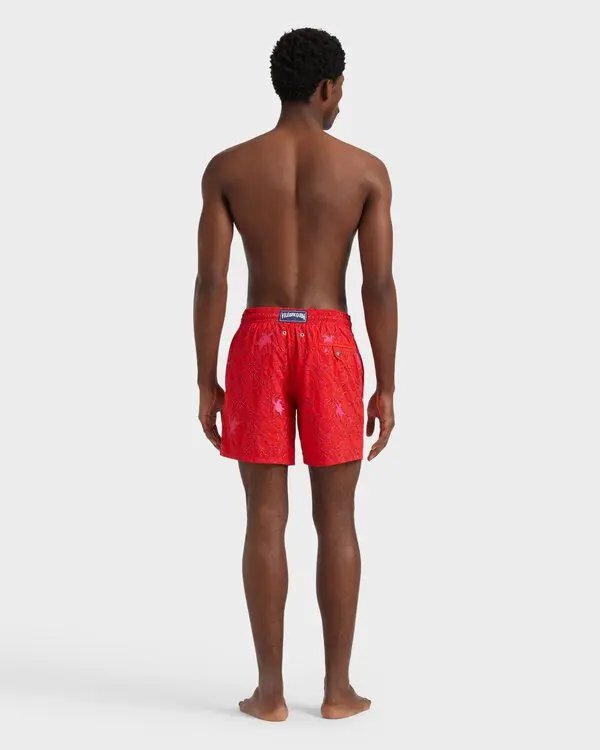Vilebrequin Embroidered Turtle Swim Shorts - Red