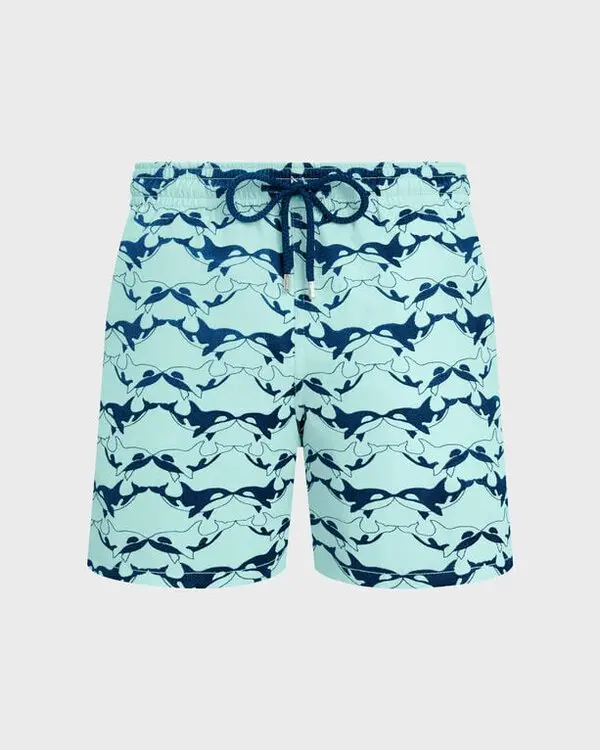 Vilebrequin Embroidered Orcas Swim Shorts - Blue