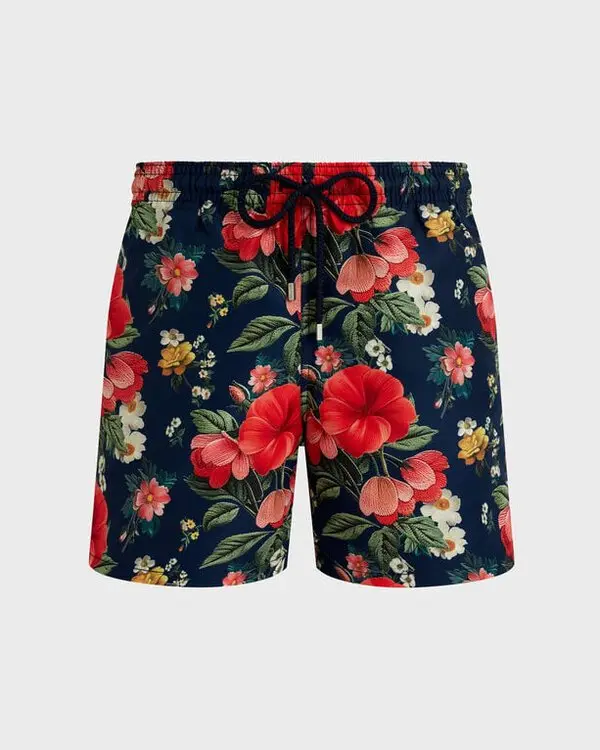 Vilebrequin Floral Print Swim Shorts - Blue