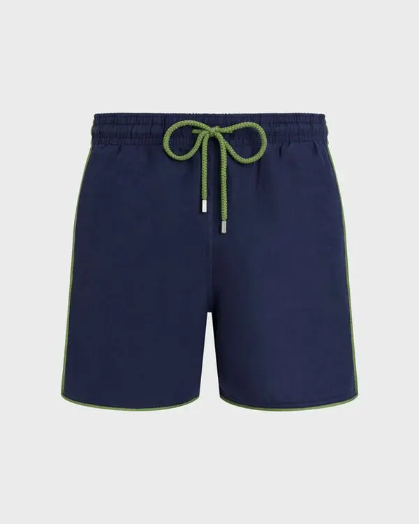 Vilebrequin Solid Linen Swim Shorts - Blue