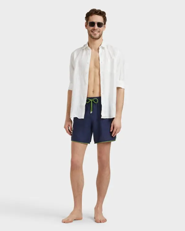Vilebrequin Linen Swim Shorts - Blue