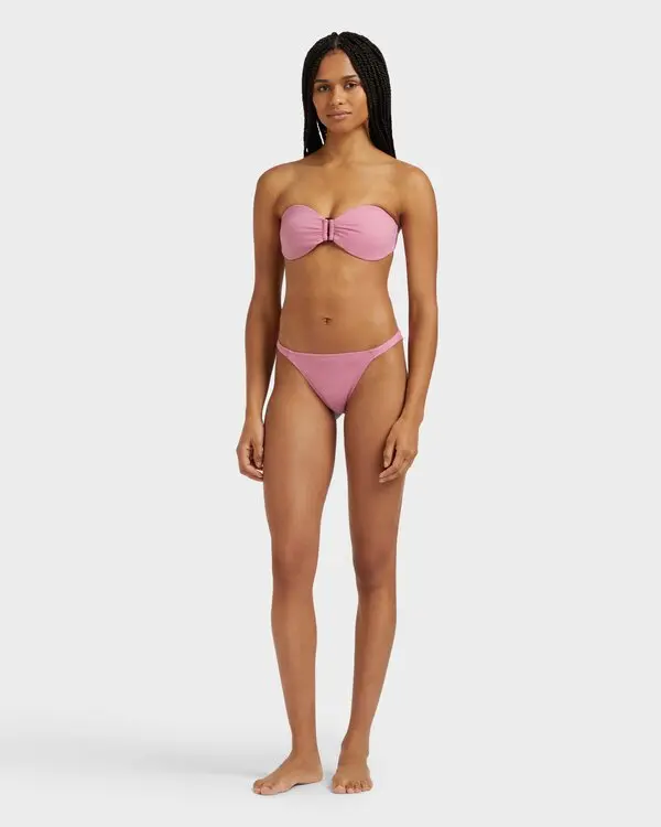 Vilebrequin Tanga Bikini Bottom Solid Swimwear - Pink