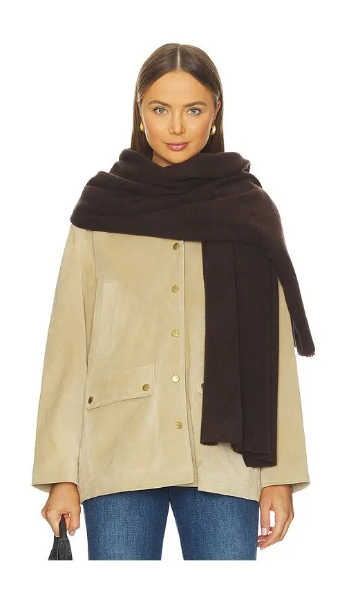 Rag & Bone Joni Scarf In Brown - Dark Espresso