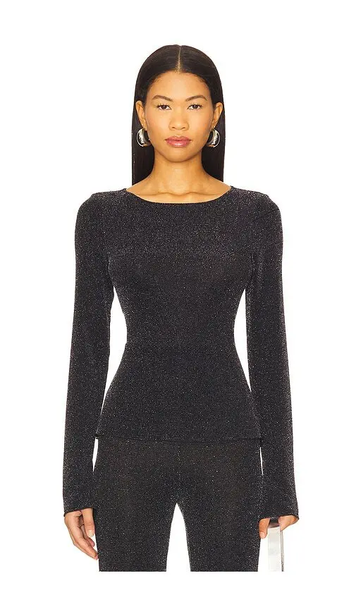 Show Me Your Mumu Bowie Metallic Jersey Top