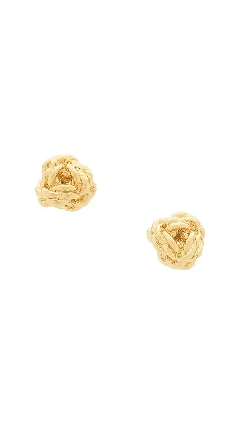Lele Sadoughi Chateau Rope Stud Earrings - Gold