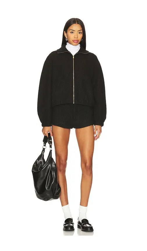Amanda Uprichard Como Bomber Jacket - Black