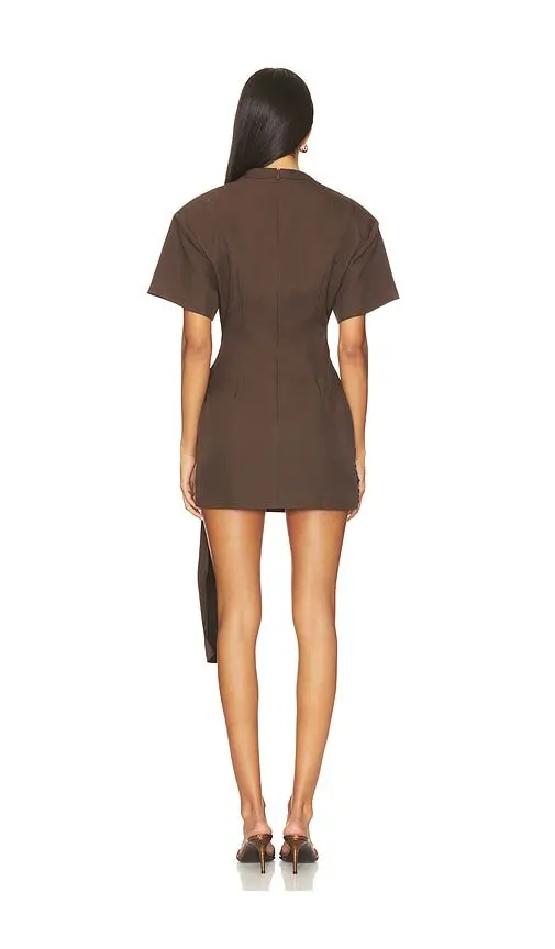 Lioness Martini Mini Dress in Chocolate - Size XL