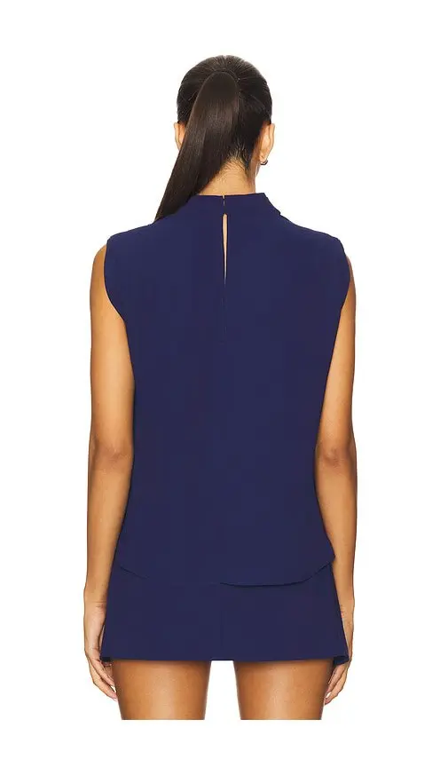 Amanda Uprichard Sleeveless Draped Top - Navy