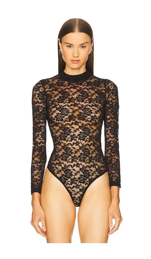 STEMS Lace Mock Neck Bodysuit