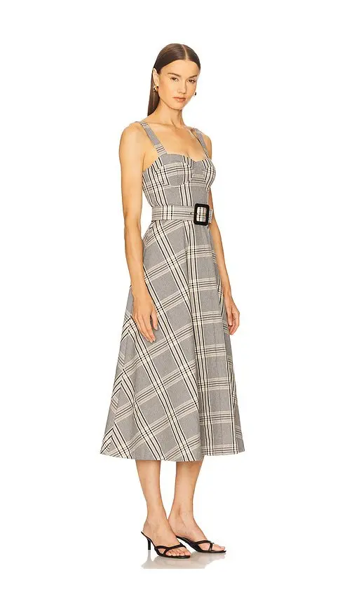 Cara Cara Calypso Plaid Belted Midi Dress - Raymond Plaid