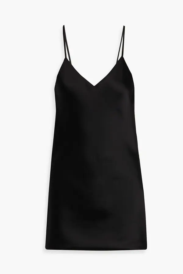 Norma Kamali Satin Mini Slip Dress