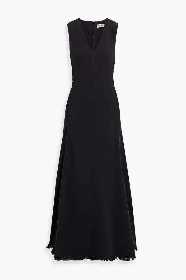 Simkhai Lowri Frayed Piqué Maxi Dress