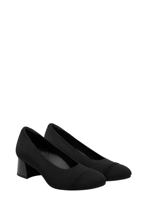 Vivaia Julie Arch Pro Chunky Heels - Black White Large Tweed