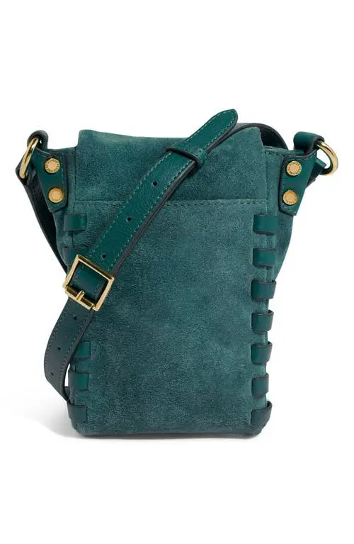 AIMEE Zen Suede Phone Crossbody Bag - Transform Teal Suede
