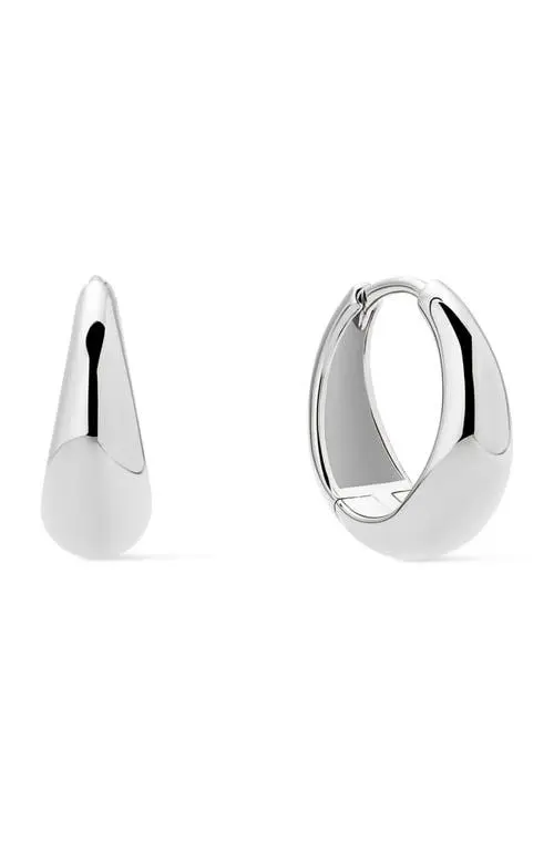 ANA LUISA Nate Teardrop Hoop Earrings - Silver
