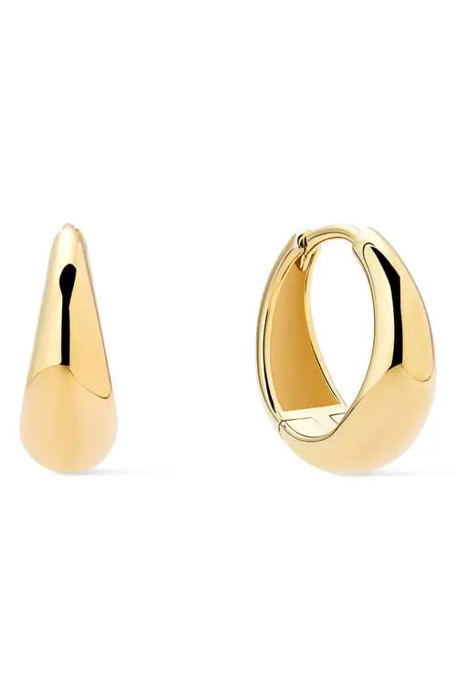 ANA LUISA Nate Teardrop Hoop Earrings - Yellow Gold/clear