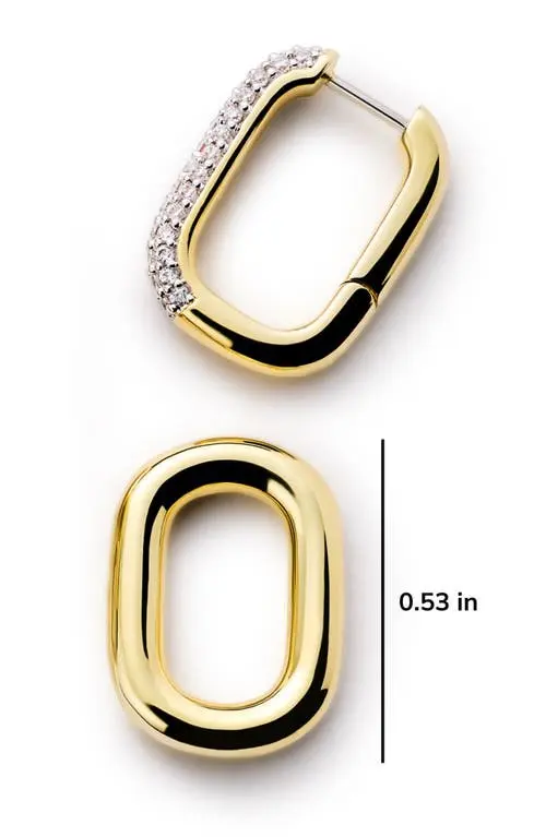 ANA LUISA Ash Double Pavé Hoop Earrings
