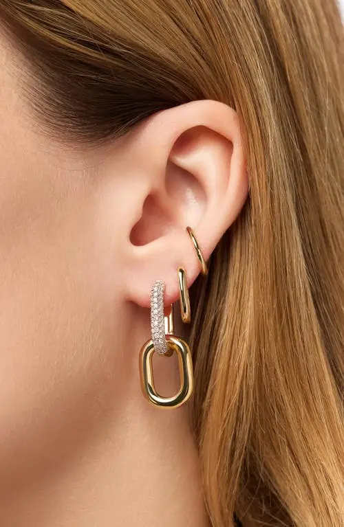 ANA LUISA Ash Double Pavé Hoop Earrings