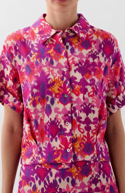 SCALPERS Lyd Print Shirt - Multi-pink