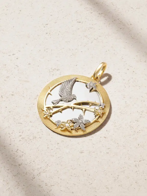 FOUNDRAE Resilience Diamond Medallion Pendant - Gold