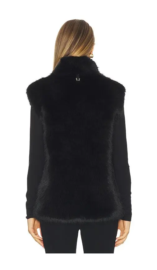 Apparis Laila Faux Fur Vest - Black