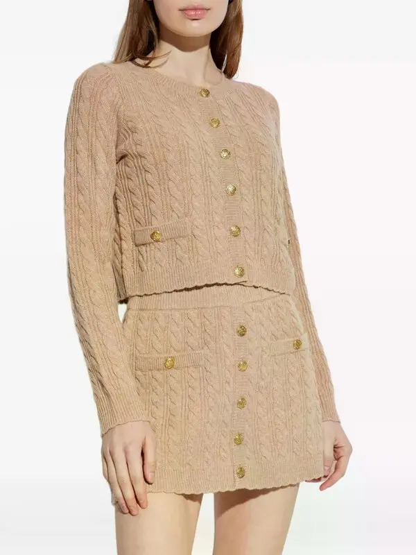 LoveShackFancy Cable-knit Button Cardigan