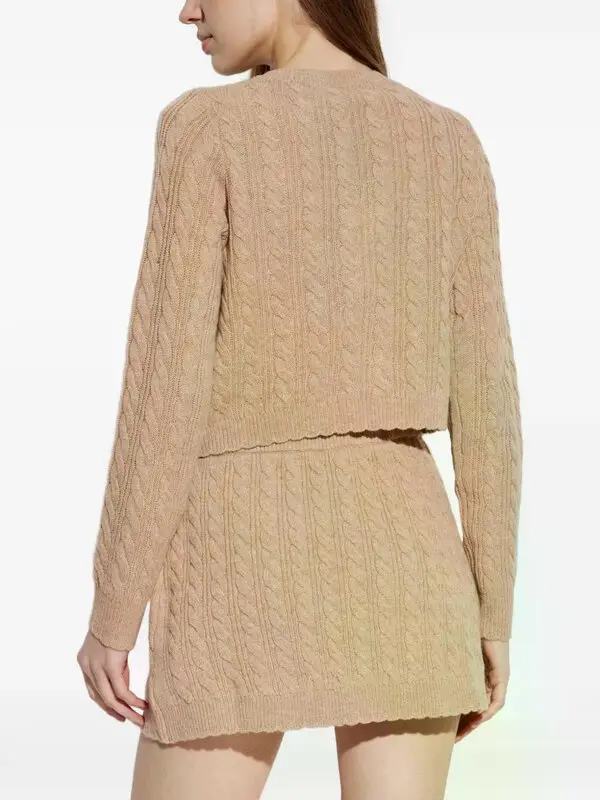 LoveShackFancy Cable-knit Button Cardigan