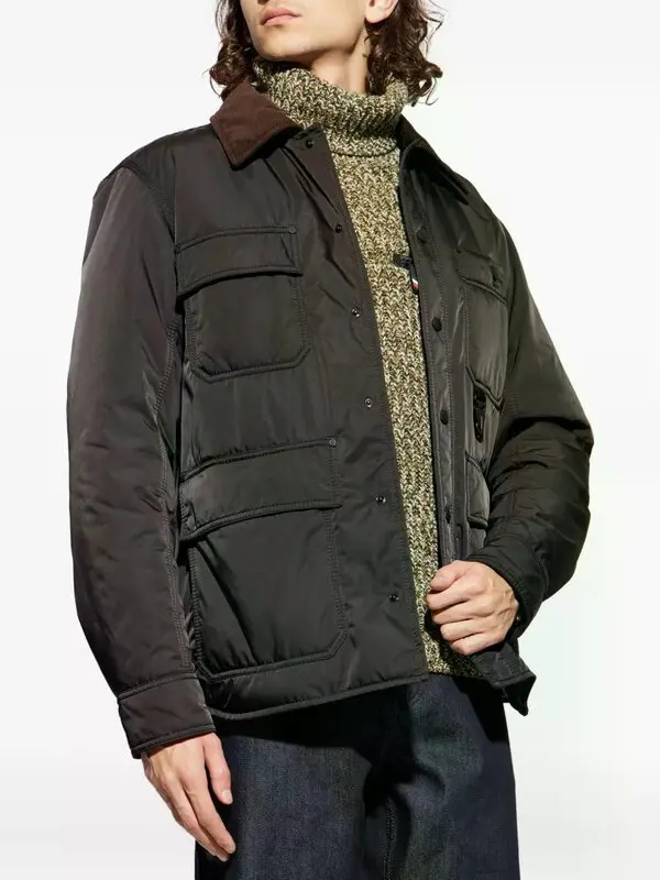 Moncler Waterton Corduroy-collar Padded Jacket - Brown