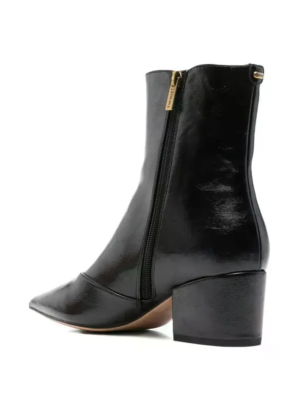 TWINSET 55mm Leather Ankle Boots