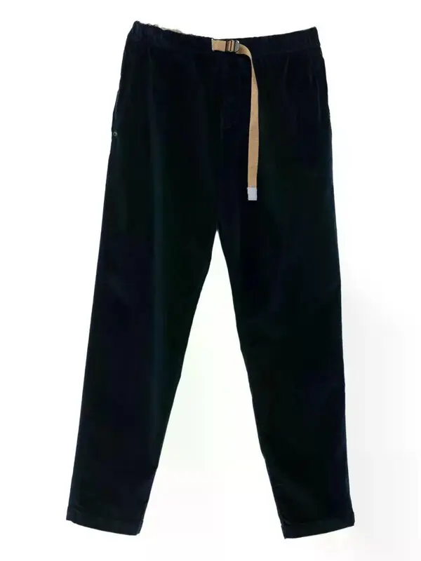 WHITE SAND Belted Velvet Trousers