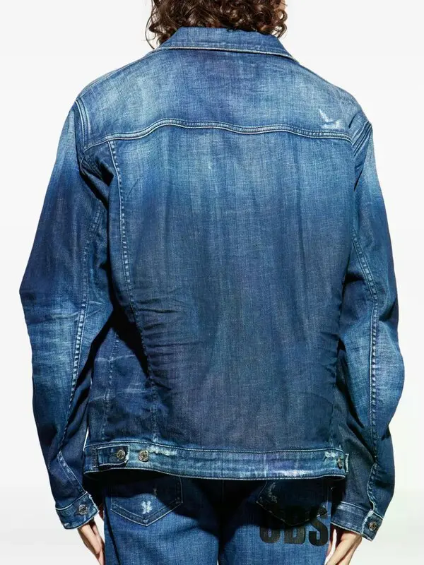Dsquared2 Printed Denim Trucker Jacket