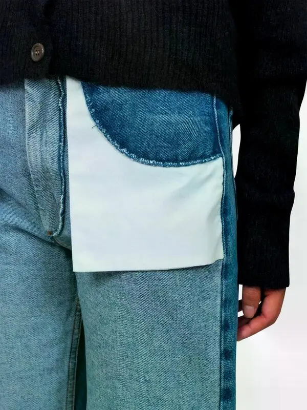 MAISON MARGIELA Paneled Straight-leg Jeans - Blue