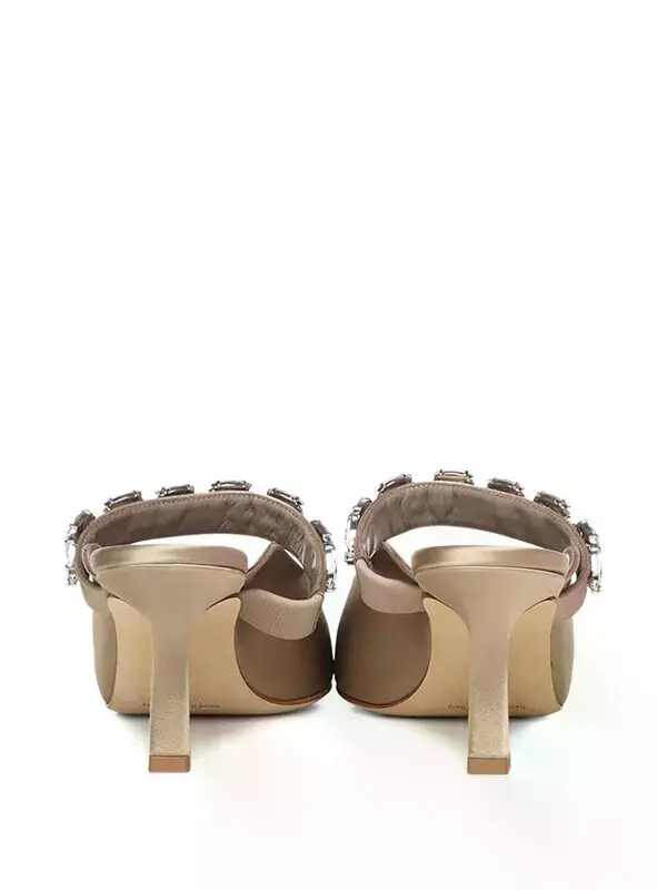 Manolo Blahnik Crystal-embellished Heeled Pumps - Neutrals