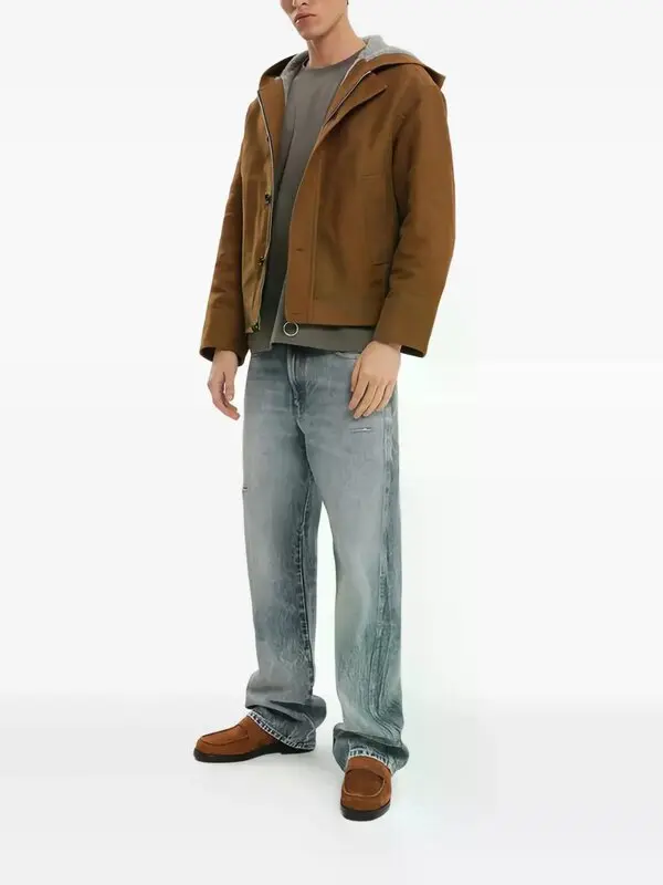 1989 STUDIO Cropped Hooded Jacket - Brown