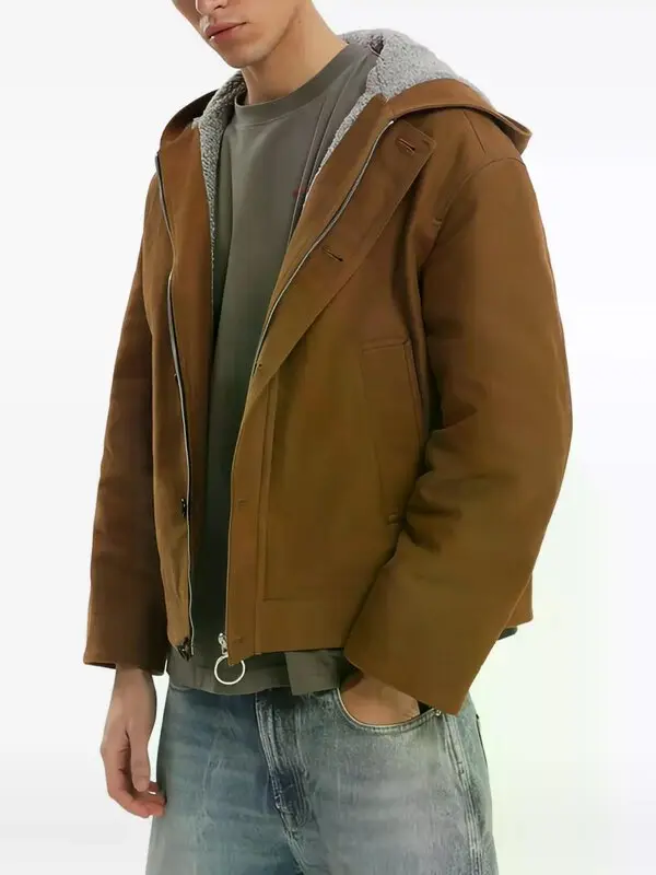 1989 STUDIO Cropped Hooded Jacket - Brown