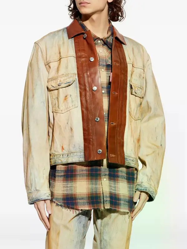 Dsquared2 Leather-panel Jacket