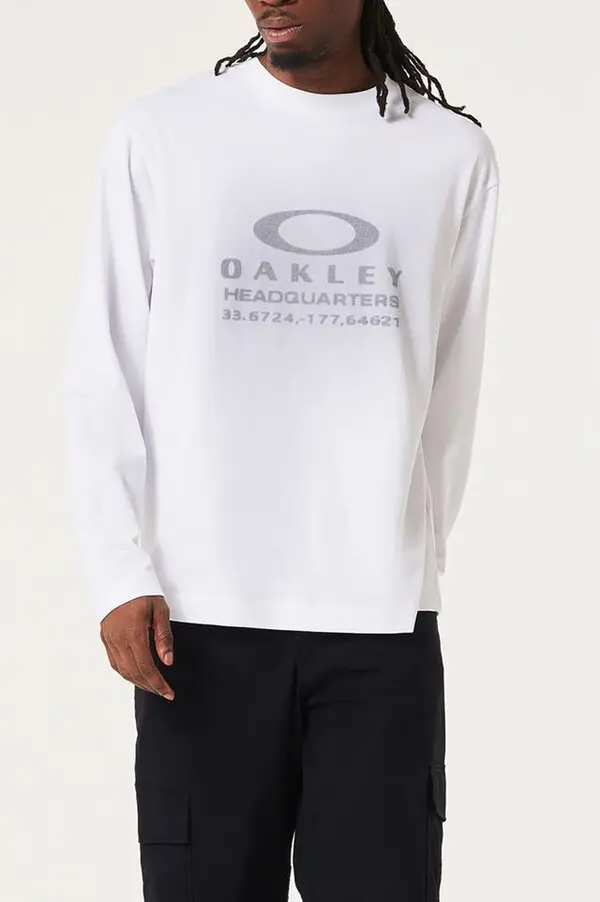 Oakley Illusion Graphic Long Sleeve Tee - White