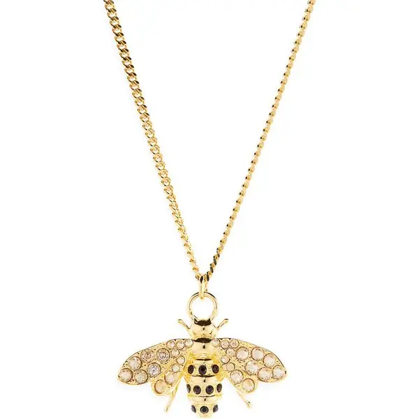Oscar De La Renta Small Bee Pendant Necklace - Golden Shadow