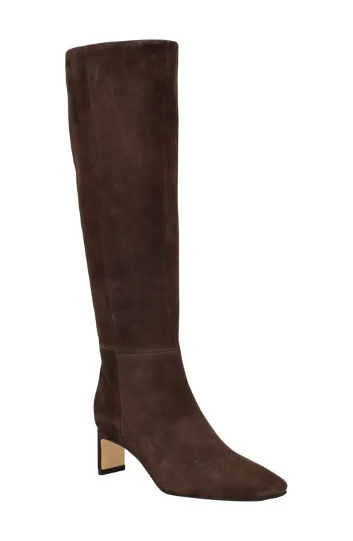 Calvin Klein Caterine Knee High Boots - Brown Suede