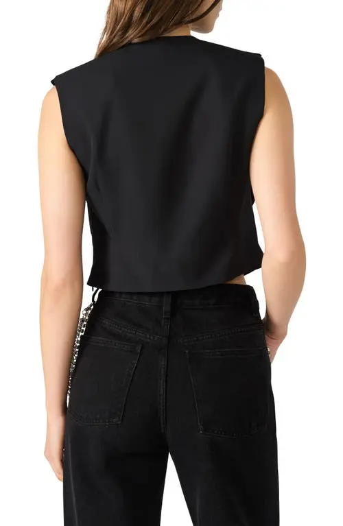 Steve Madden Ayanna Sleeveless Crop Top - Black