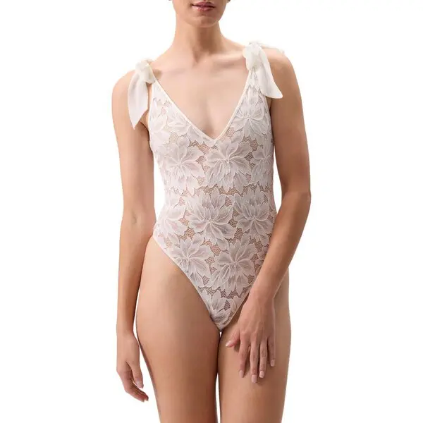 Rya Collection Amour Lace Teddy - Ivory