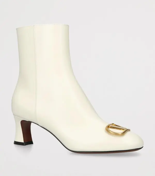 Valentino Garavani Leather Vlogo Ankle Boots