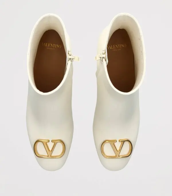 Valentino Garavani Leather Vlogo Ankle Boots