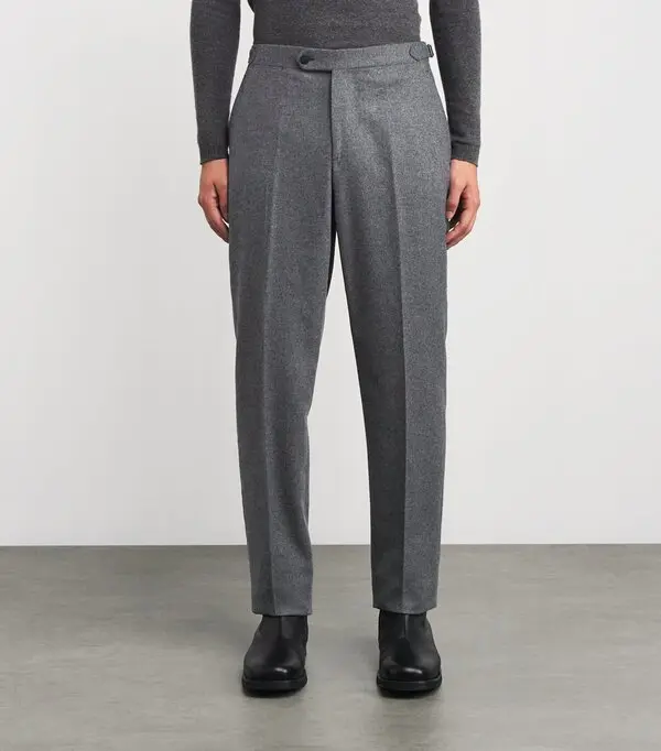 Isaia Wool-cashmere Tailored Trousers