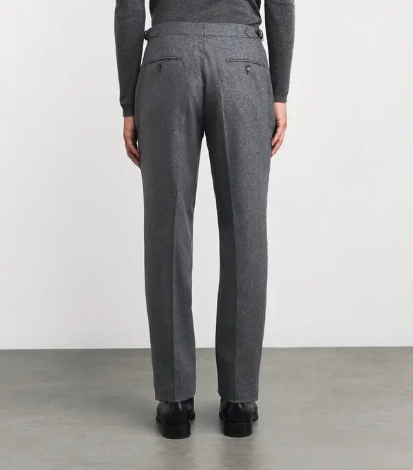 Isaia Wool-cashmere Tailored Trousers