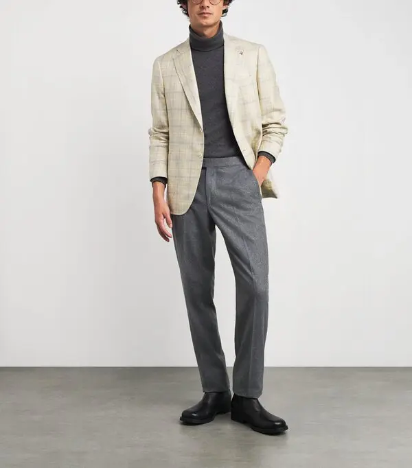 Isaia Wool-cashmere Tailored Trousers
