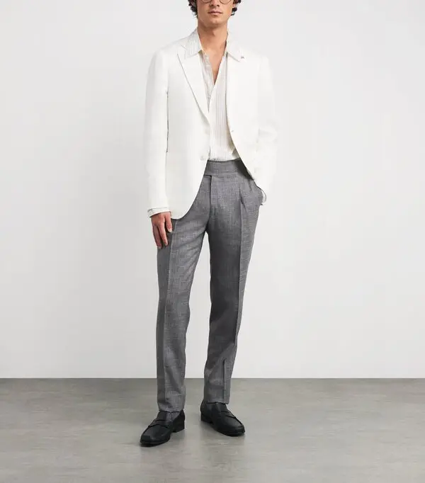 Isaia Linen Capri Blazer
